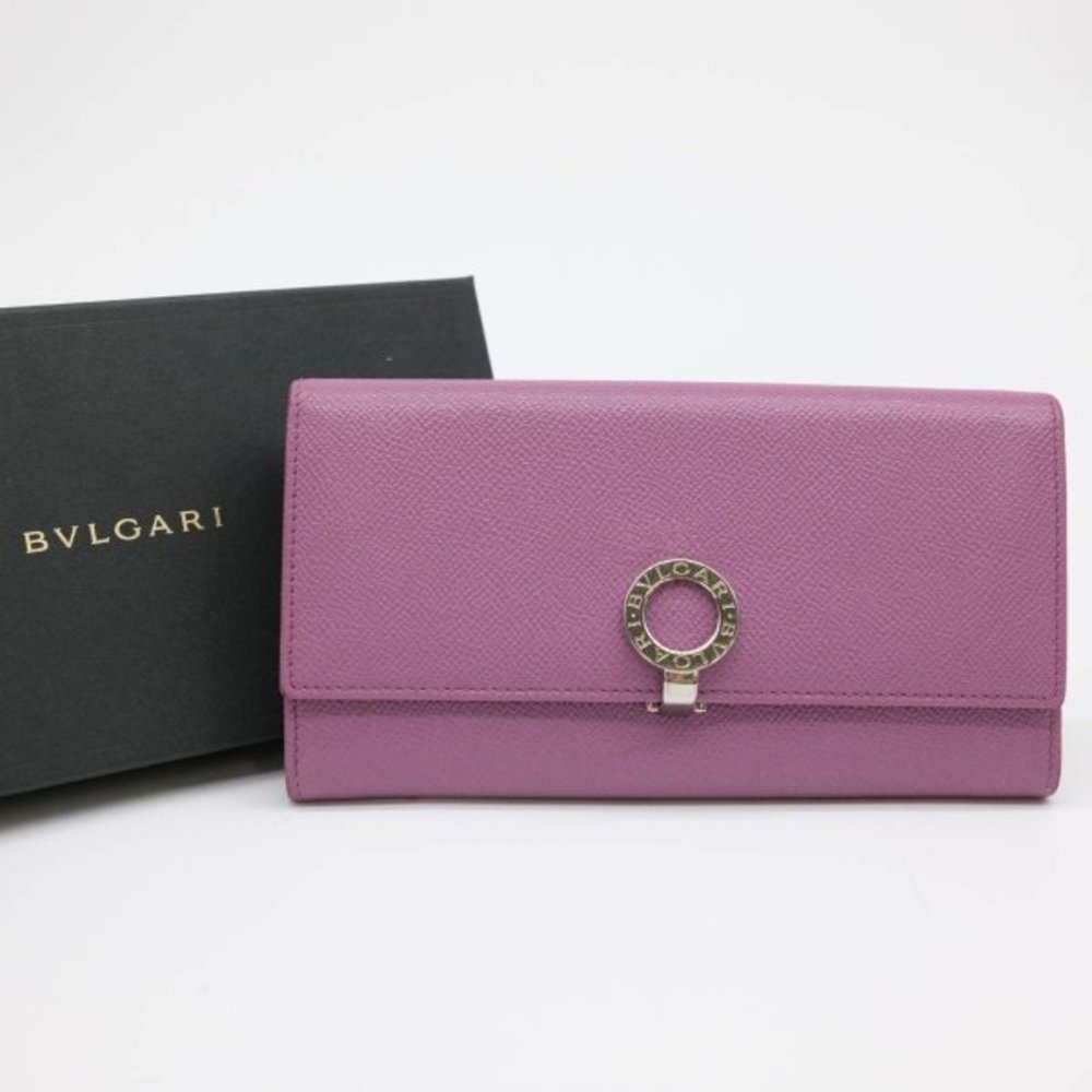 Bvlgari Bulgari Long Wallet Clip Lavender Purple Leat… - Gem